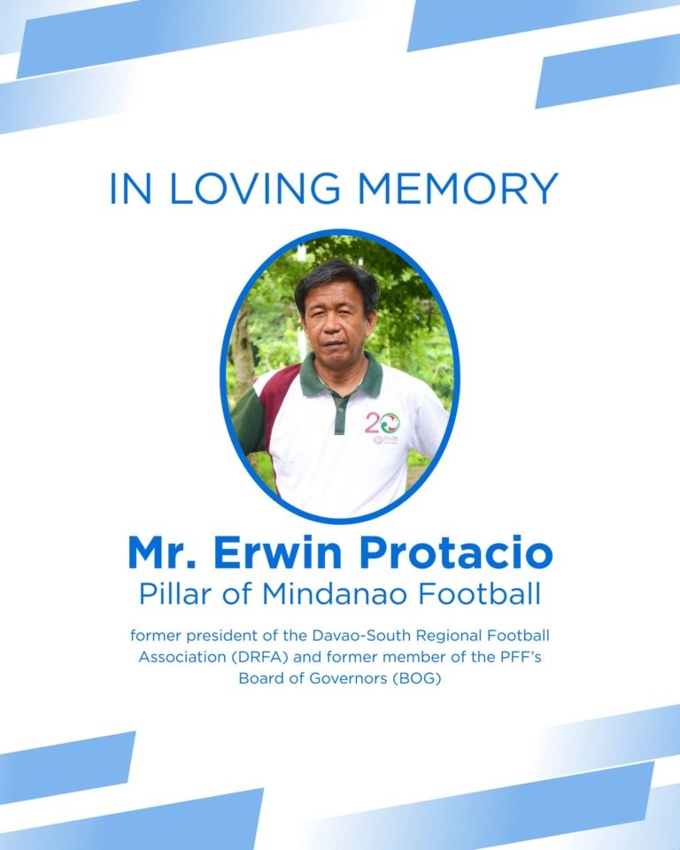 PFF mourns the passing of Erwin Protacio, pillar of football in ...